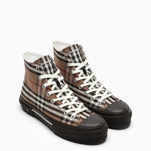 Burberry | Shoes | Burberry Hightop Sneakers With Vintage Check Motif ...